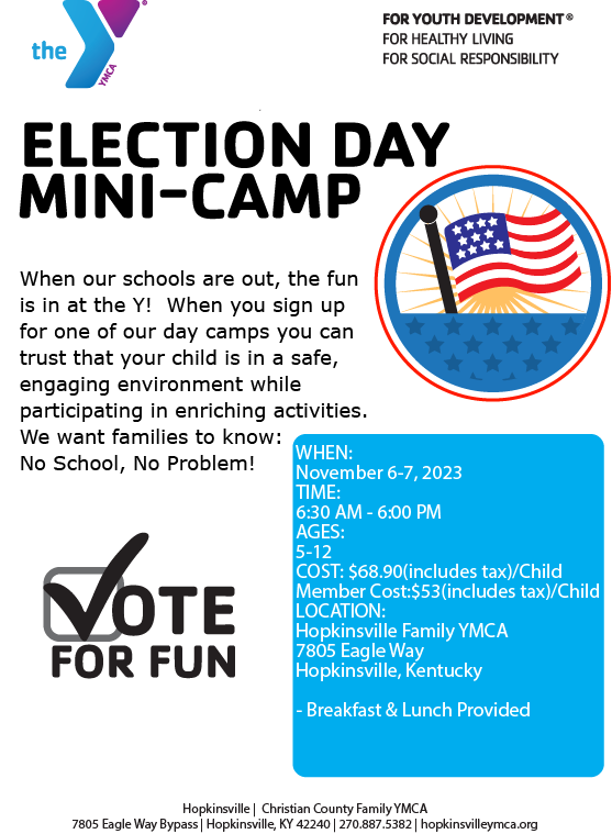 Election Day Camp - Hopkinsville / Christian County YMCA