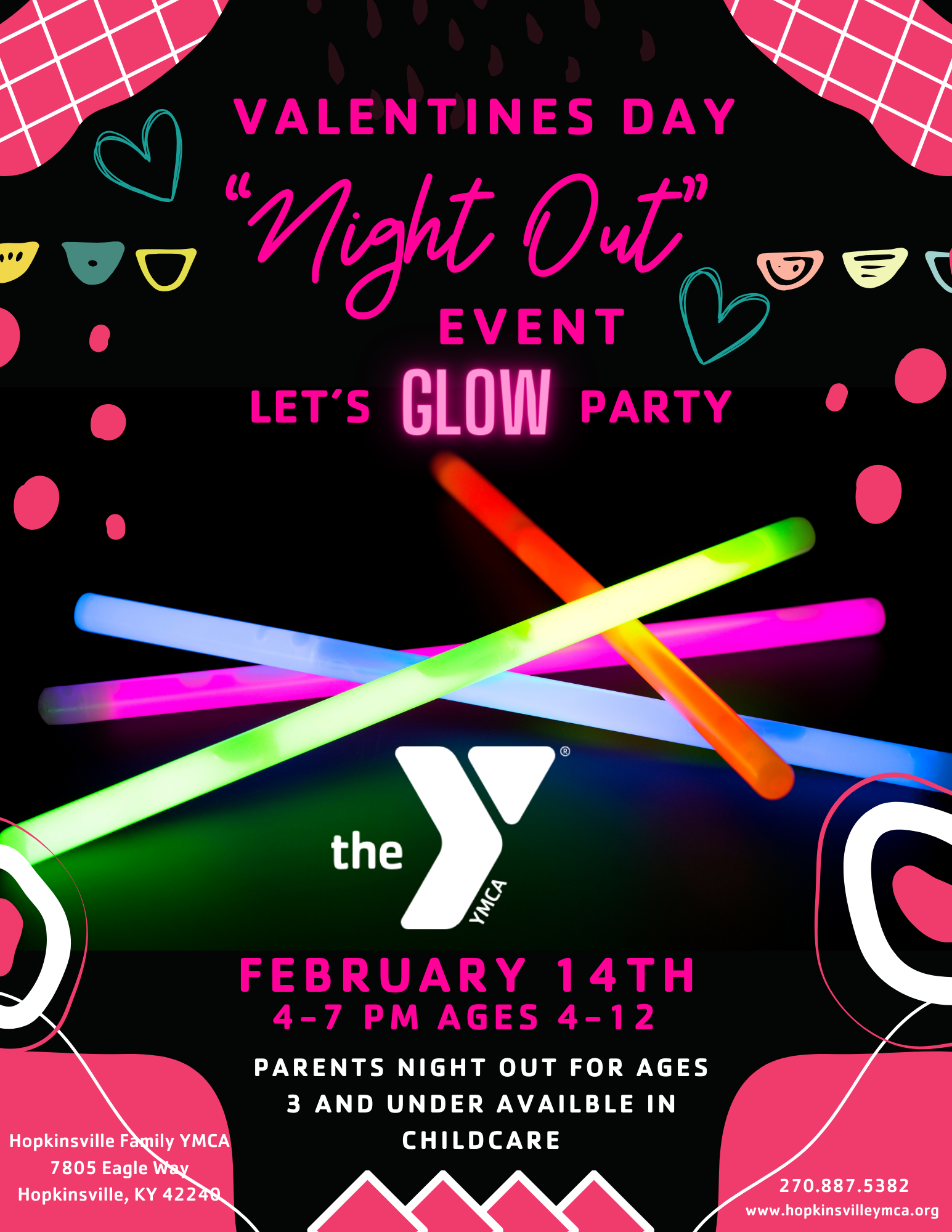 Valentines Day Glow Party Parents Night Out - Hopkinsville / Christian ...